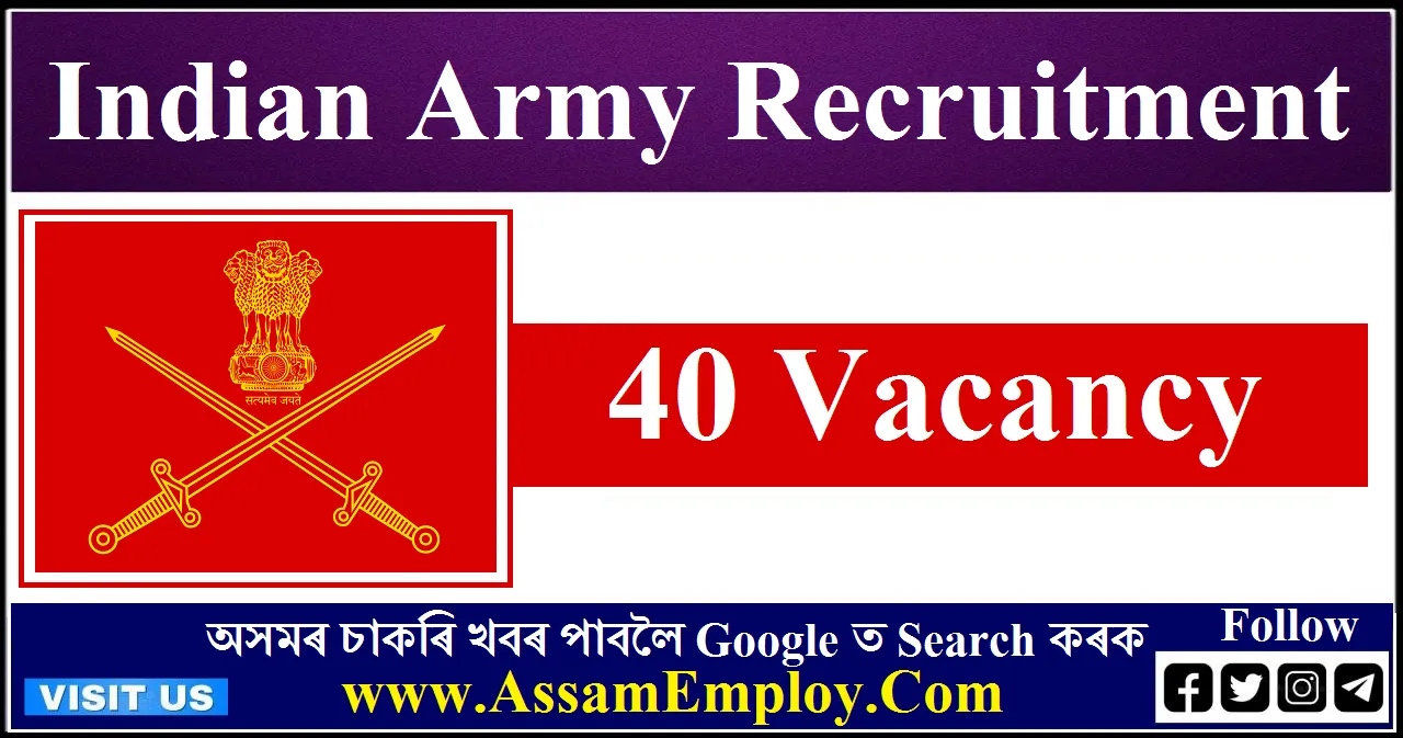 Indian Army Recruitment 2022 | 40 Vacancy For TGC 137 July 2023, Online ...